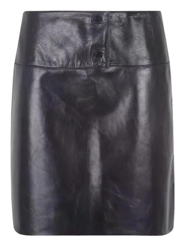 Paloma Wool Rietti Leather Mini Skirt - Grey
