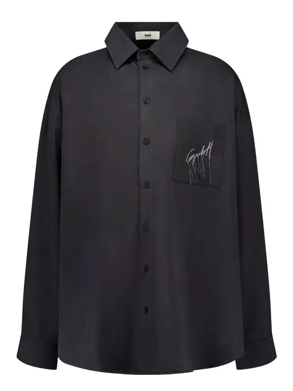 GMBH Pocket Button-up Shirt - Black