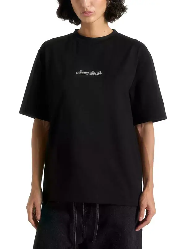 Manière De Voir Ari Logo-embroidered T-shirt - Black