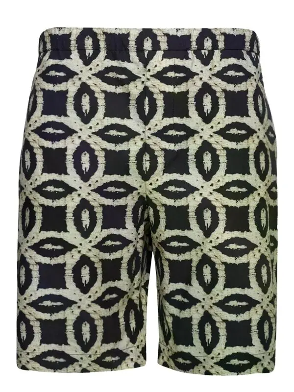 META CAMPANIA COLLECTIVE Geometric Pattern Shorts - Black