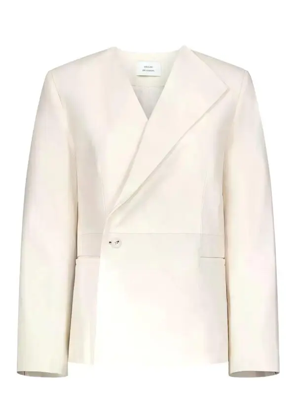 Loulou De Saison Paoli Asymmetric Leather Jacket - Neutrals