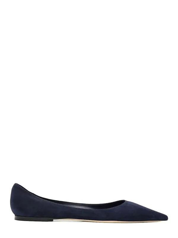 JIMMY CHOO Love Suede Ballerina Flats - Marine