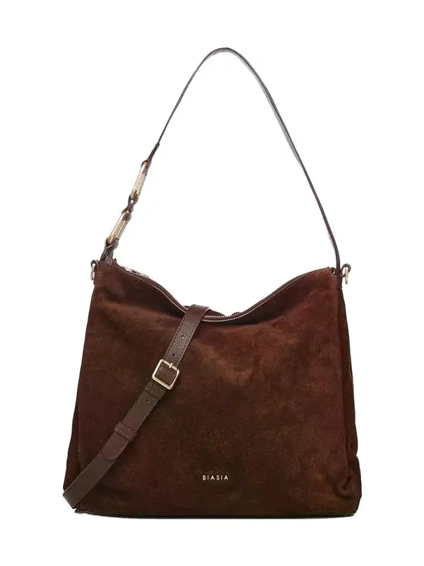 BIASIA Suede Shoulder Bag - Brown