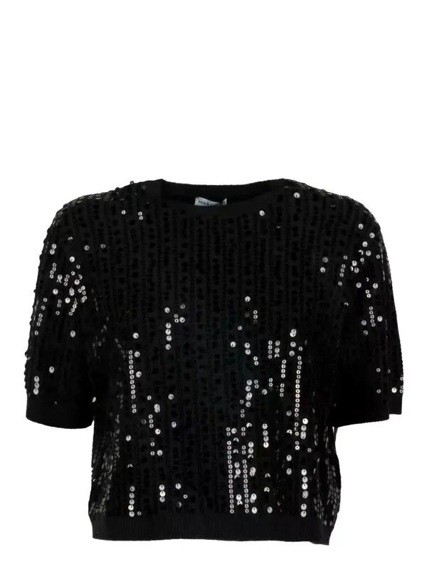 Marella Sequin Embellished Top - Black