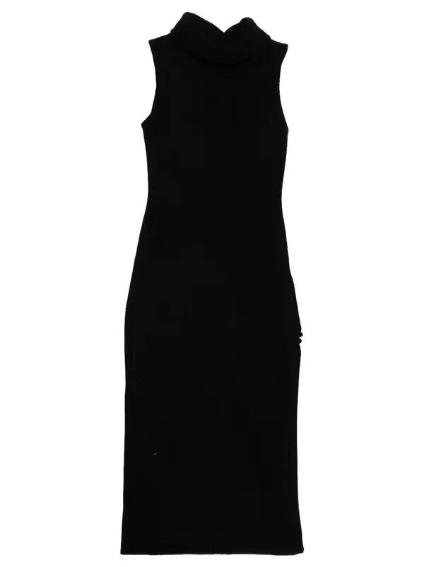 IVORY PARIS Roll-neck Sleeveless Dress - Black