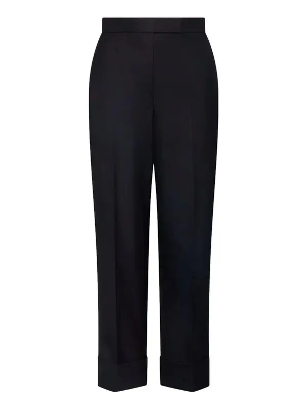 Thom Browne Wool Tuxedo Stripe Trousers - Black
