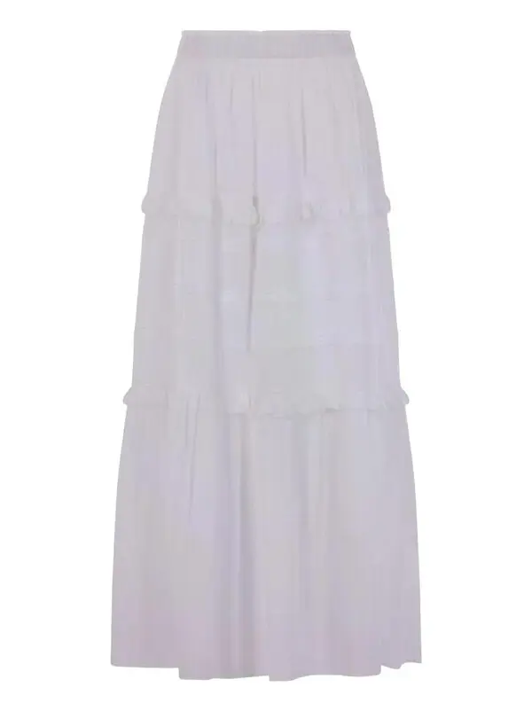 MARANT ETOILE Tiered Maxi Skirt - White