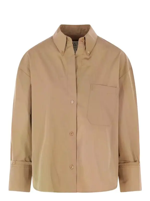 TWP Buttoned Patch-pocket Shirt - Neutrals