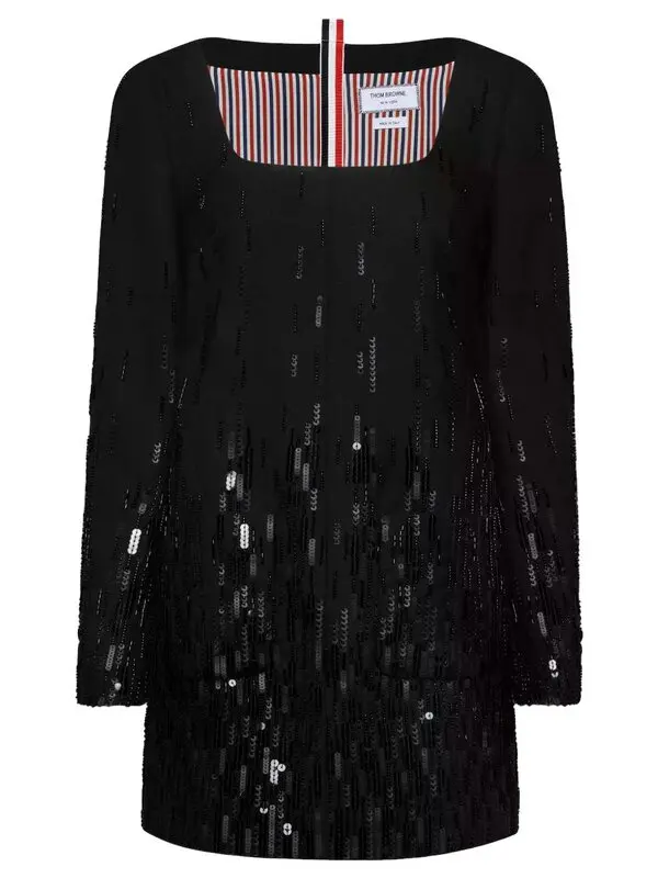 Thom Browne Sequinned Mini Dress - Black