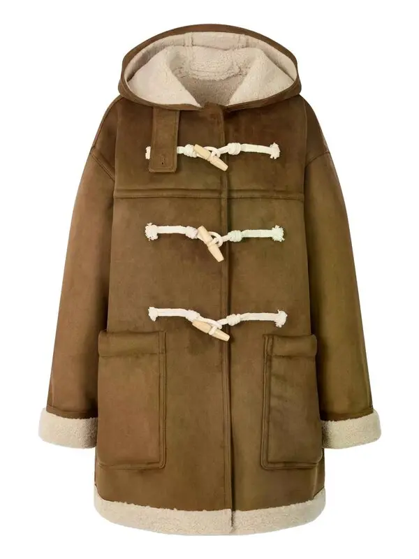 STUDIO TOMBOY Hooded Toggle-fastening Duffle Coat - Brown