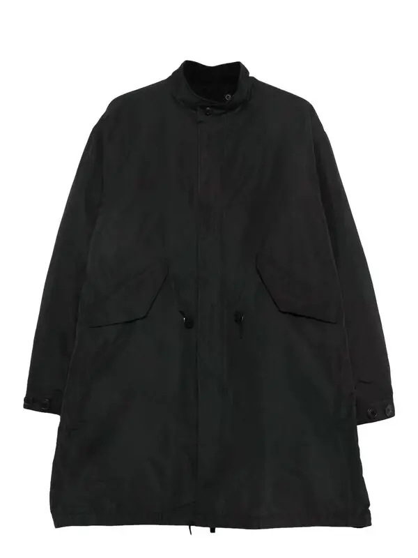 SNOW PEAK Button Pocket Coat - Black