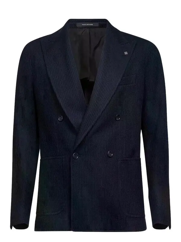 Tagliatore Double-breasted Peak-lapel Blazer - Blue