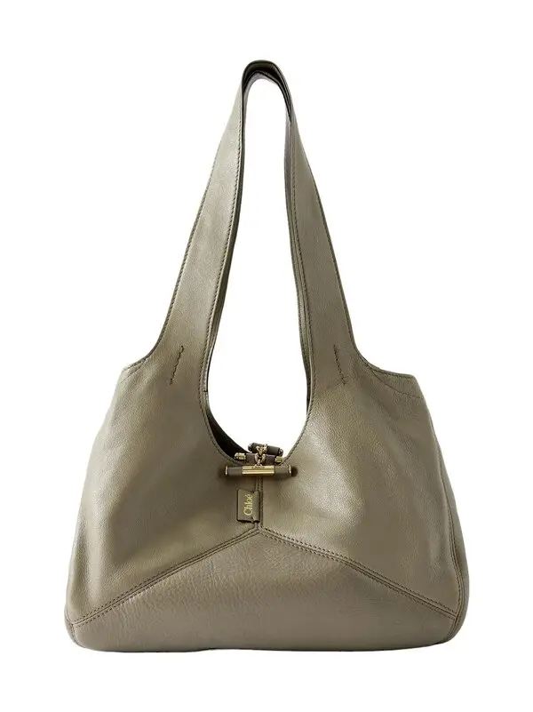 Chloé Balloon Full-grain Leather Tote - Green