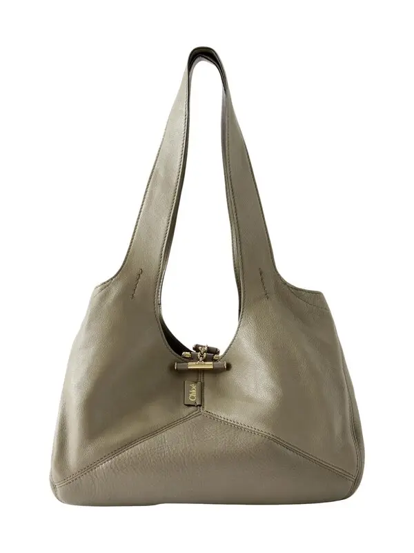 Chloé Balloon Full-grain Leather Tote - Green