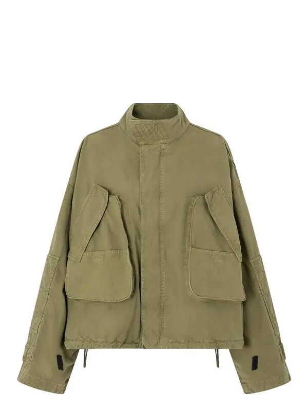 Attico Cotton Relaxed Jacket - Green