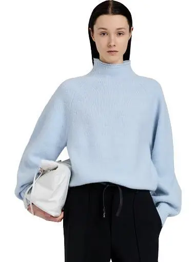Proenza Schouler Solid Cashmere Blend Adley Top - Light Blue