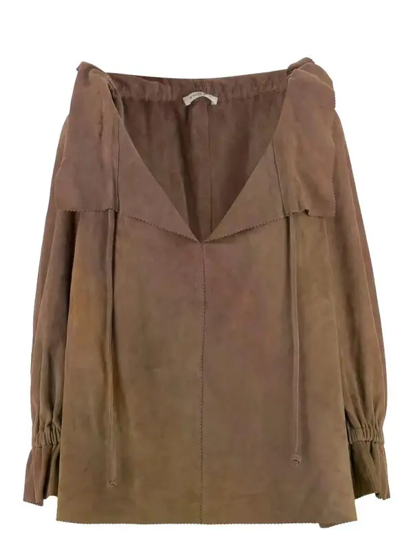 BY MALENE BIRGER Dicte Ruffled Blouse - Brown