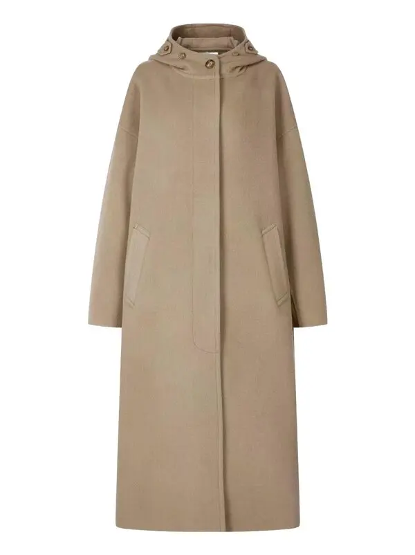 STUDIO TOMBOY Hooded Wool Coat - Neutrals