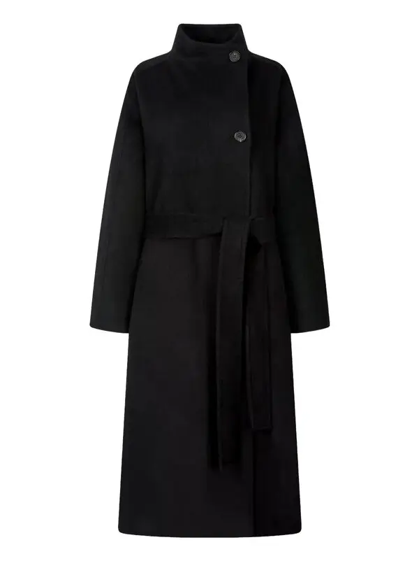 STUDIO TOMBOY High-neck Belted Coat - Black