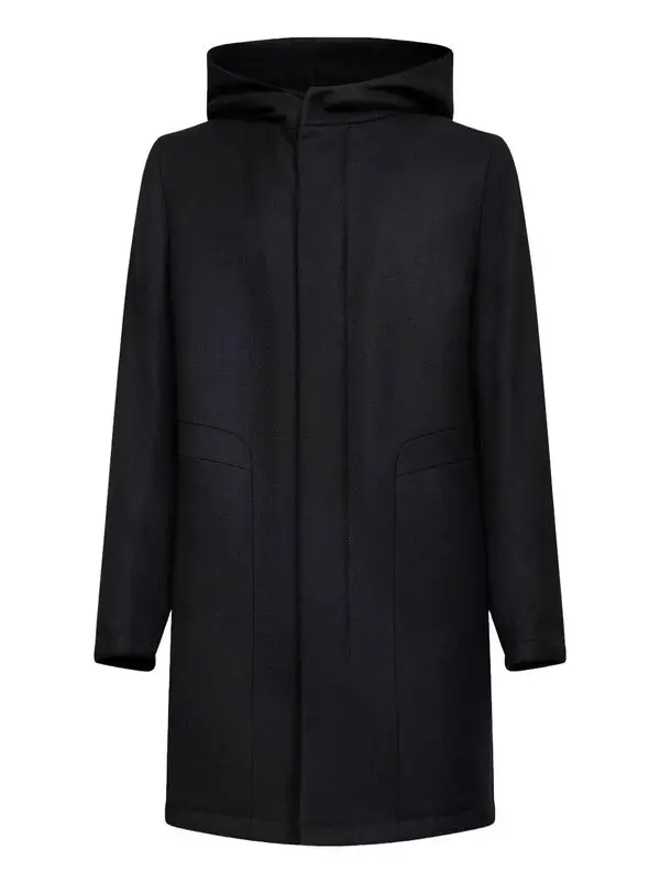 Tagliatore Clift Hooded Coat - Black