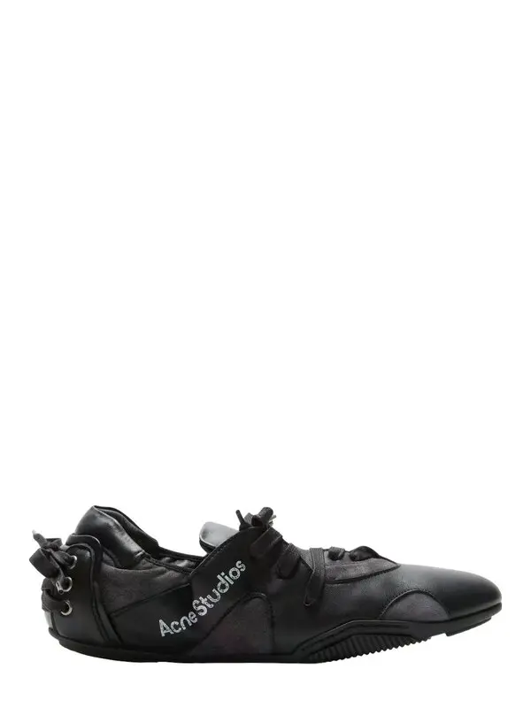 Acne Studios Leather Lace-up Sneakers - Black