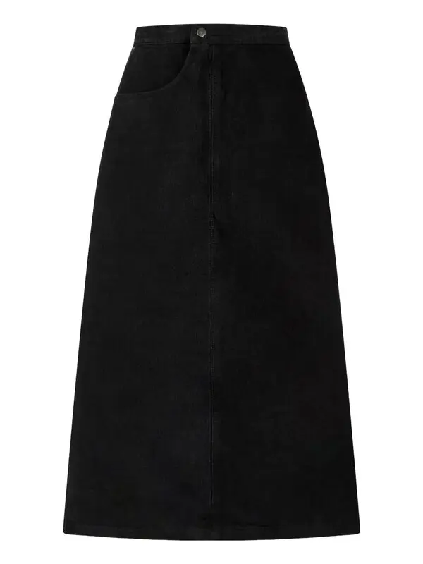 STUDIO TOMBOY Denim Midi Skirt - Black