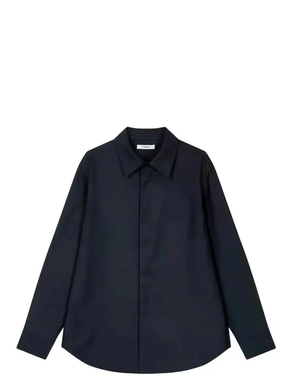 STUDIO TOMBOY Concealed-button Shirt - Blue