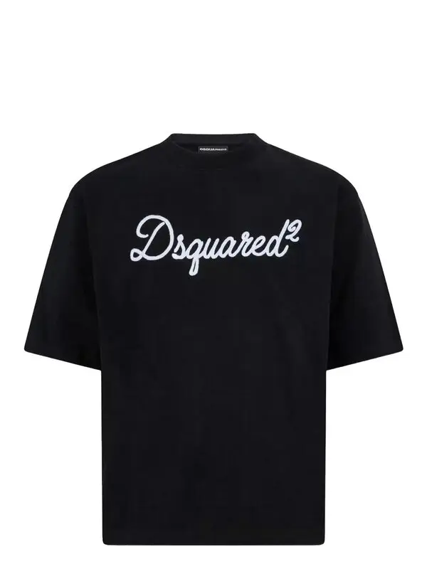 Dsquared2 Logo-embroidered T-shirt - Black