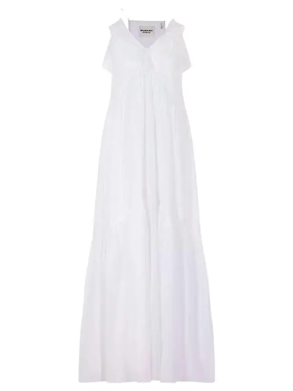 MARANT ETOILE Vasma Spaghetti-strap Maxi Dress - White