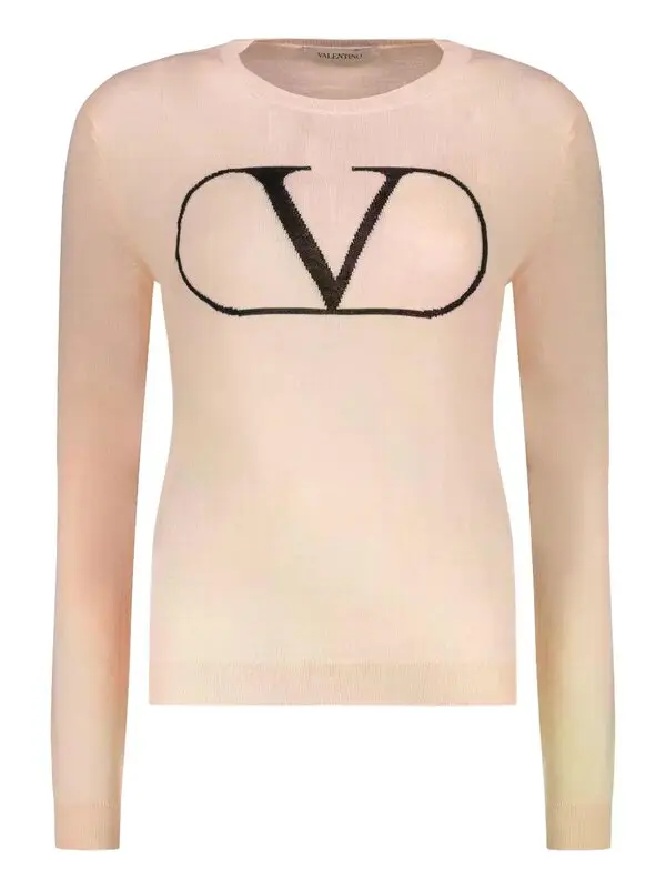 Valentino Garavani Crew-neck Long-sleeve Sweater - Pink