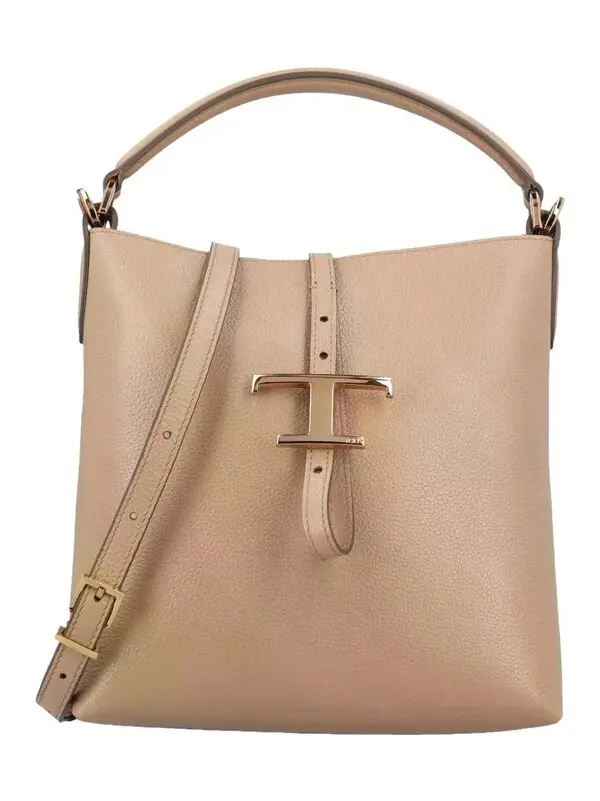 TOD'S Mini T Timeless Bucket Bag - Neutrals