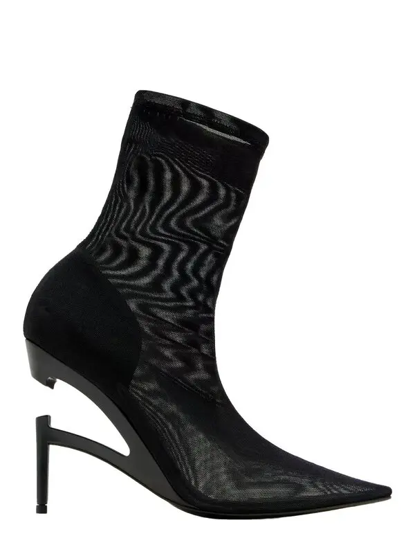 B1ARCHIVE 100mm Mesh Textured Boots - Black