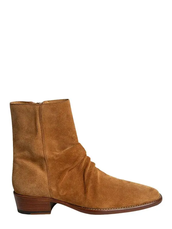 Amiri Stack Suede Boots - Brown
