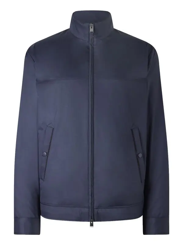 Canali Wind And Water-resistant Shell Jacket - Blue