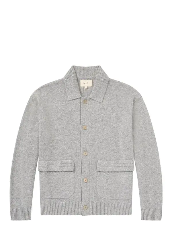 Folk Knitted Cardigan - Gray