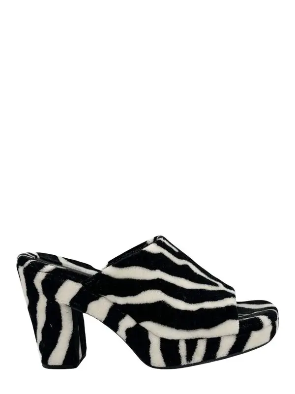 Bottega Veneta Gleam Zebra Sandal - Black
