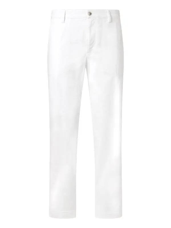 Canali Straight-leg Cotton-blend Twill Trousers - Neutrals