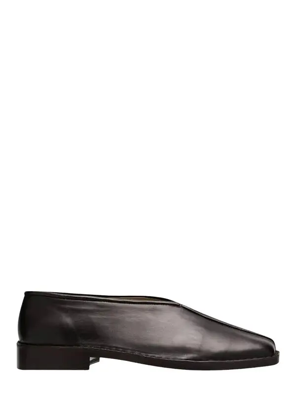 LEMAIRE Flat Piped Slippers - Black