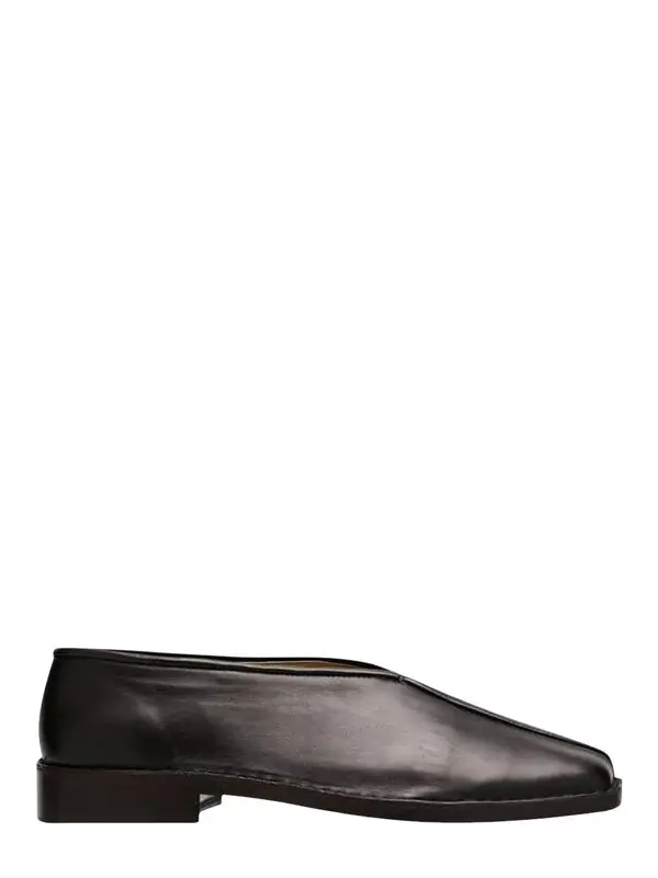 LEMAIRE Flat Piped Slippers - Black