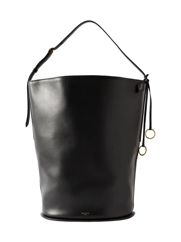 Alaïa Large Leather Bucket Bag - Black