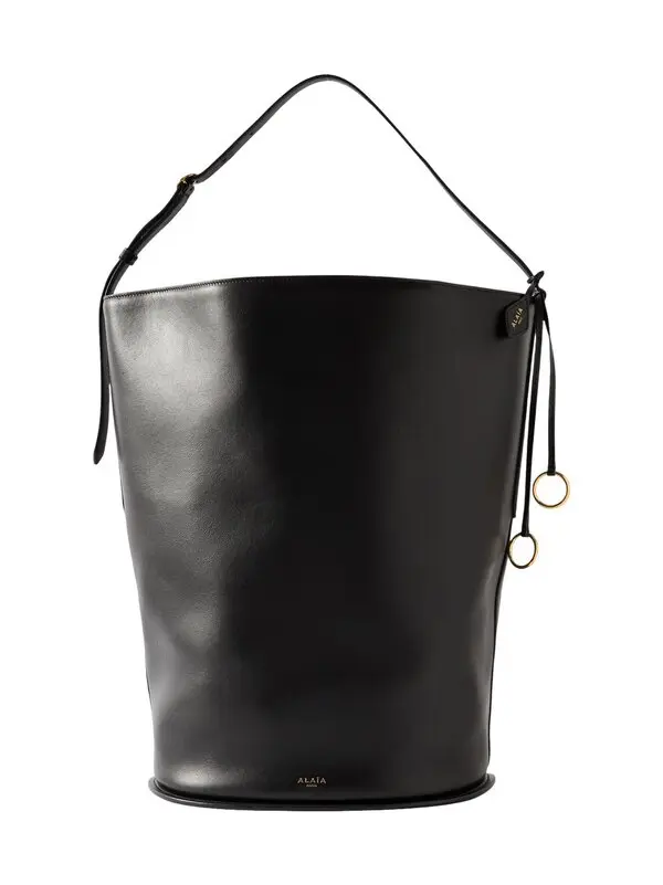 Alaïa Large Leather Bucket Bag - Black