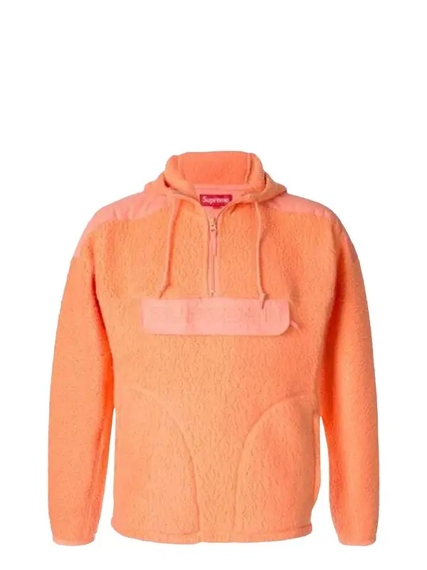 Supreme Polartec Hooded Half Zip Pullover - Orange