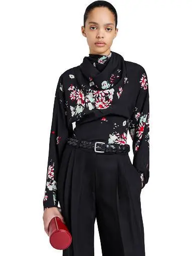 Proenza Schouler Ysabelle Printed Top - Black Multi