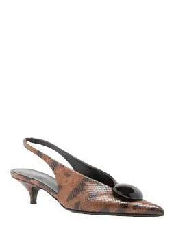 Proenza Schouler Dome Slash Slingbacks - Ochre Multi