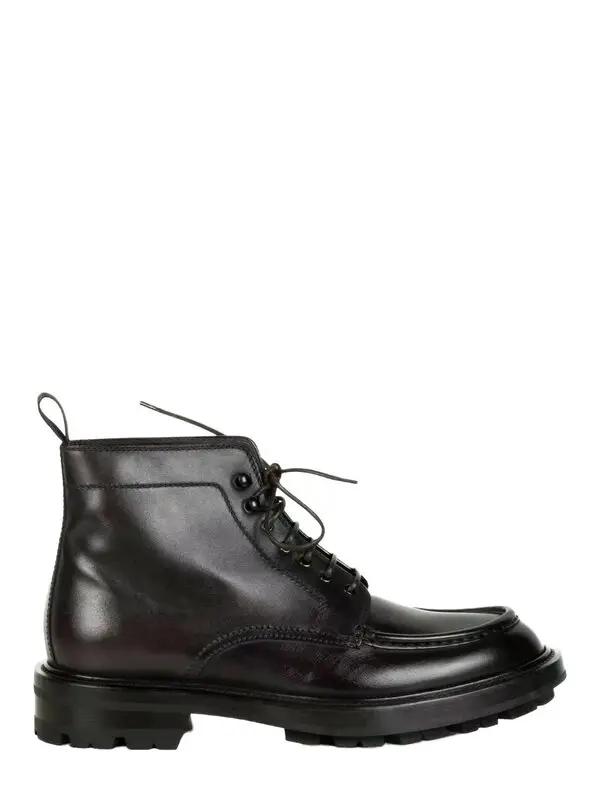 Neil Barrett Lace-up Panelled Boots - Brown