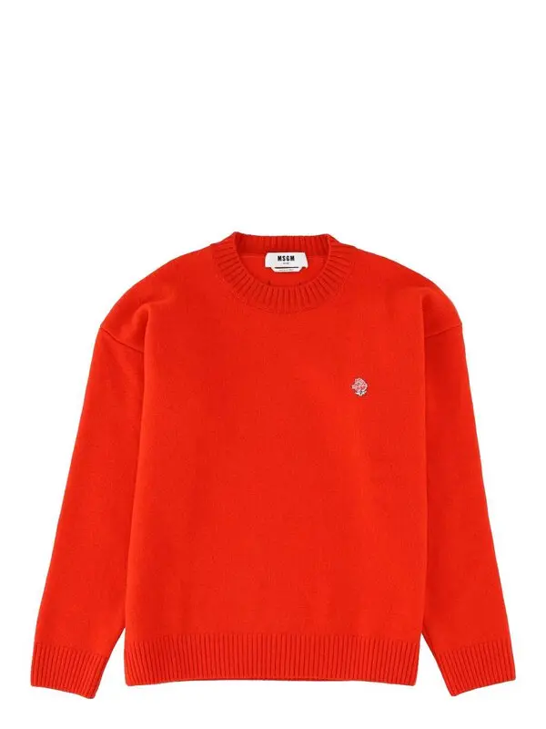 MSGM Pullover Sweater - Red