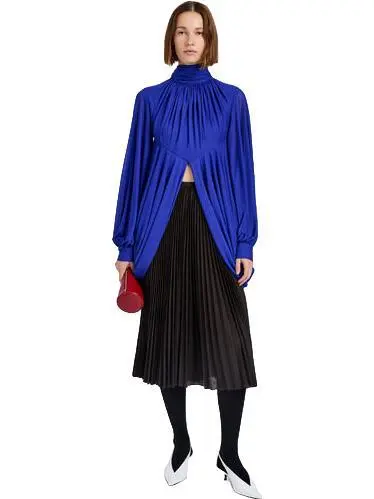 Proenza Schouler A-line Pleated Midi Skirt - Espresso