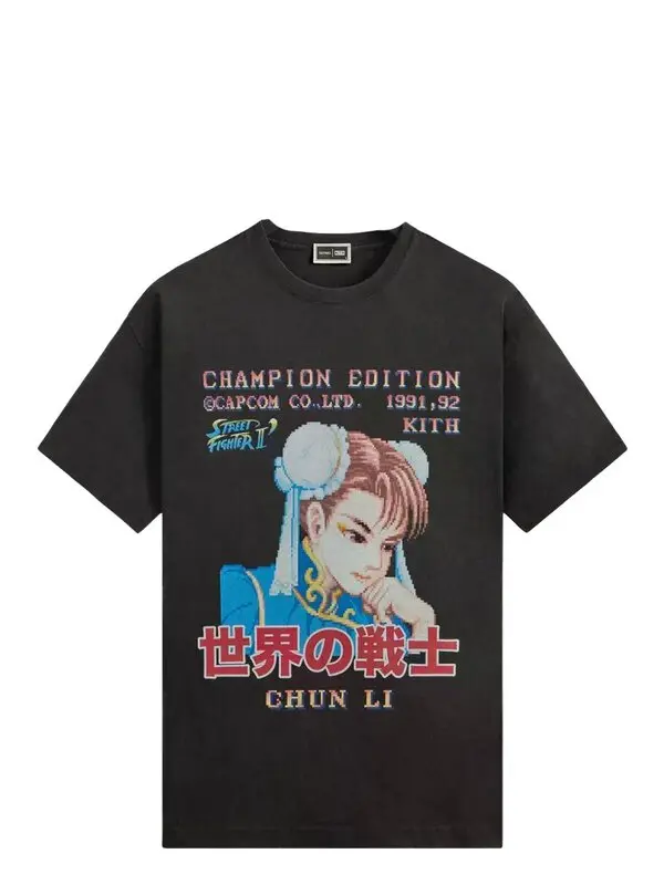 Kith X Capcom Chun Li Champion Edition T-shirt - Grey
