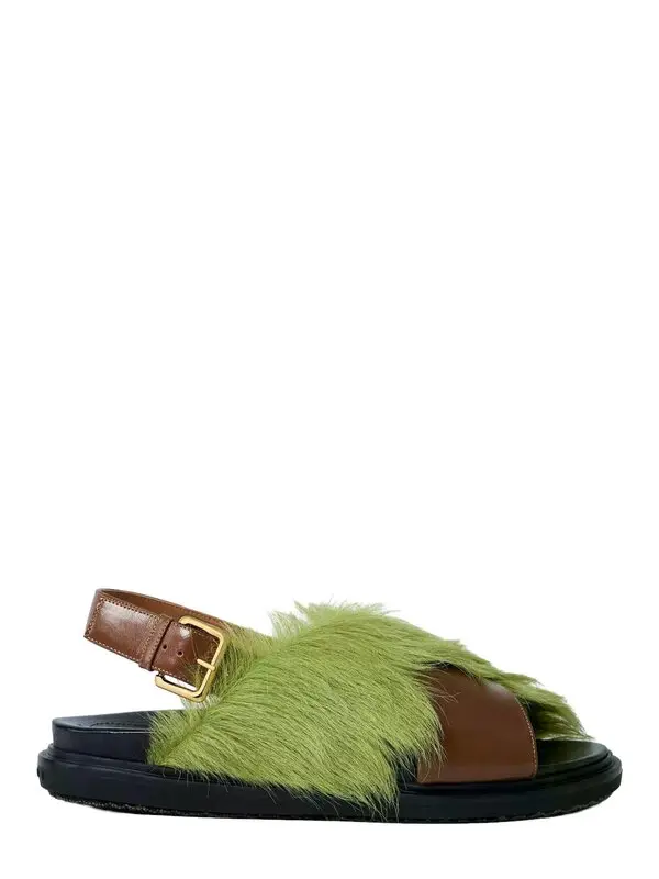 Marni Adjustable Buckle Sandals - Green