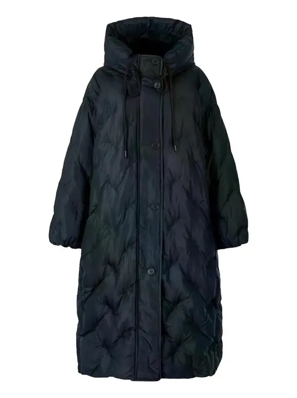 TOMBOY Quilted Hooded Down Coat - Green